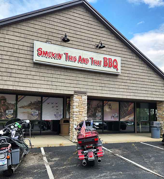 From the outside, it looks unassuming, but inside awaits barbecue magic and military pride in perfect harmony.