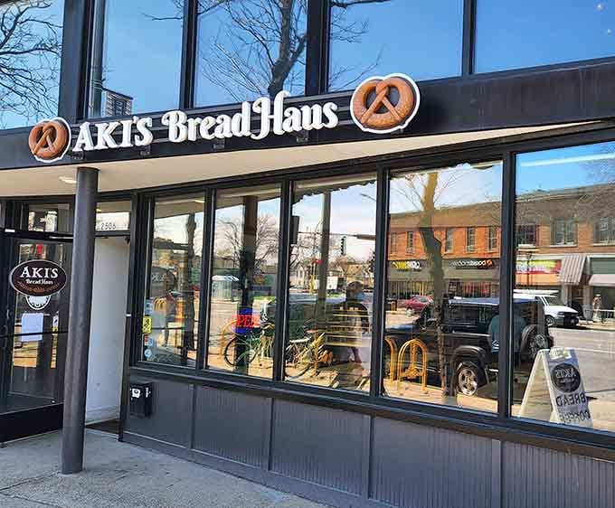 That gleaming storefront with the pretzel logo isn't just inviting, it's practically begging you to come inside.