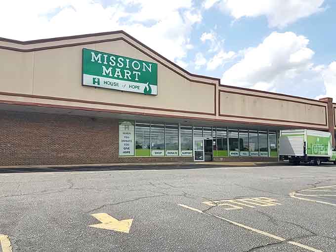 The green and tan exterior might look modest, but inside lies a treasure trove worth exploring.