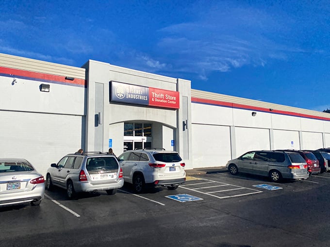 The exterior might look unassuming, but inside awaits a bargain hunter's paradise spanning aisles of endless possibilities.
