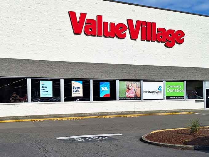 That bold red sign isn't just calling you, it's practically singing a siren song to bargain hunters everywhere.