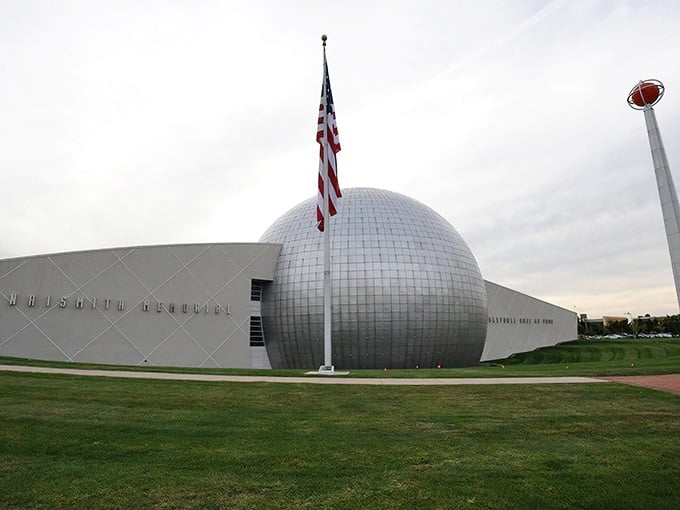 That gleaming sphere rising from the Springfield landscape looks like basketball's version of the Death Star, minus the evil empire.