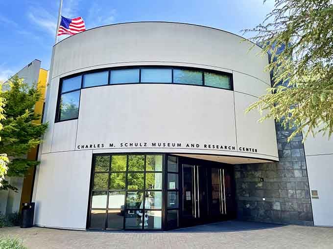 The modern curves of this building promise treasures inside that'll transport you straight back to childhood.