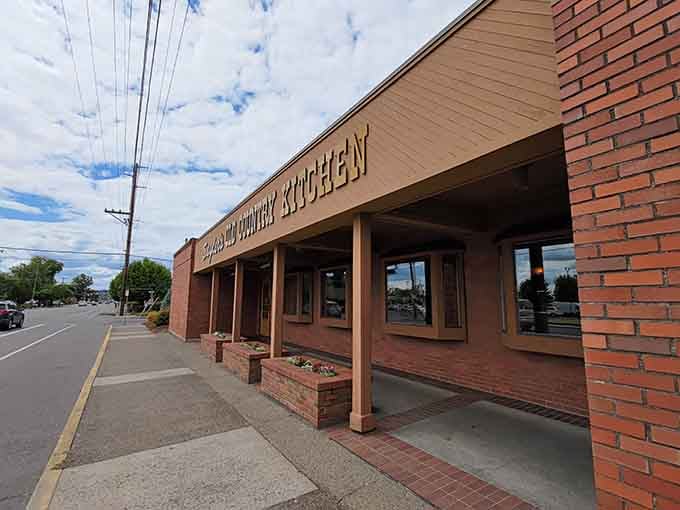 The unassuming brick exterior hides one of Portland's most legendary culinary challenges waiting inside.