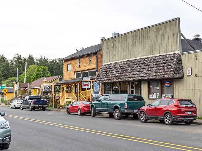 Take a stroll through the inviting streets of Nehalem, where rustic buildings and cozy local shops create a charming atmosphere.