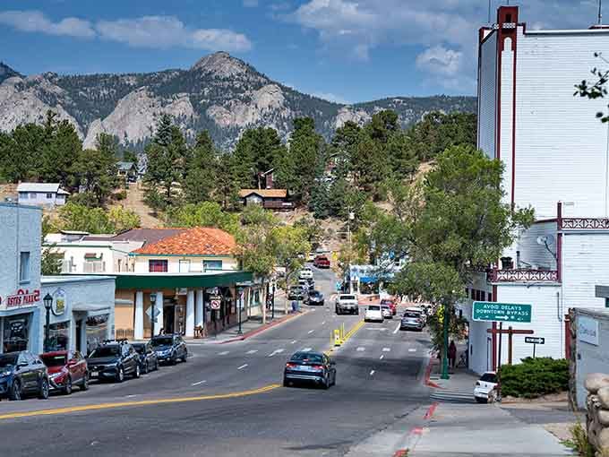 Downtown Estes Park where the buildings have more character than most people you know back home.