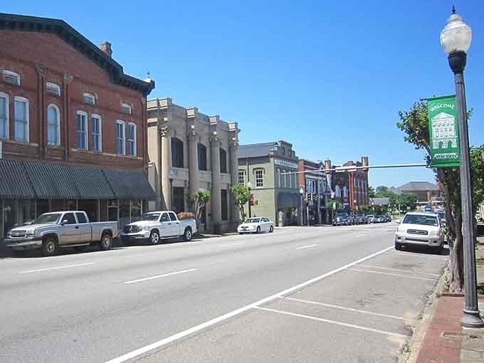 Wide streets, historic facades, and actual parking spaces. This is what Main Street looked like before corporate America happened.