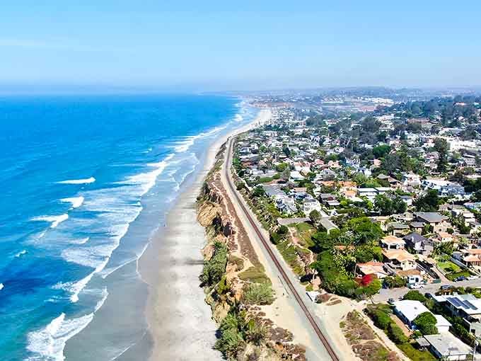 That's the California coastline doing what it does best: showing off without even trying.