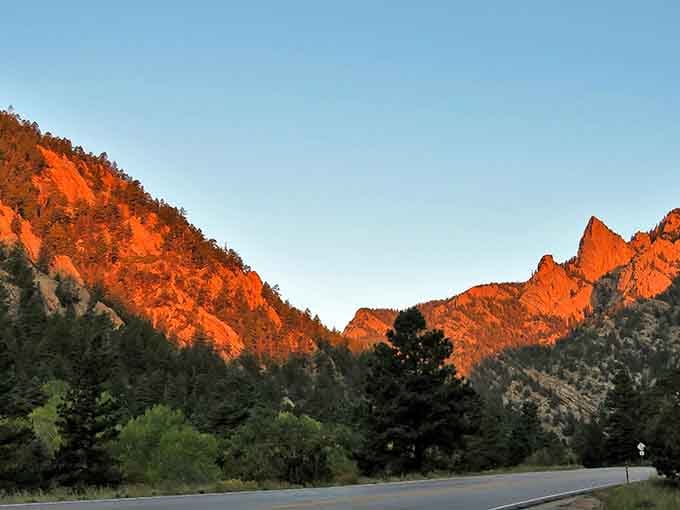 When the sunset hits these rock formations just right, you get a free light show that rivals anything Vegas offers.
