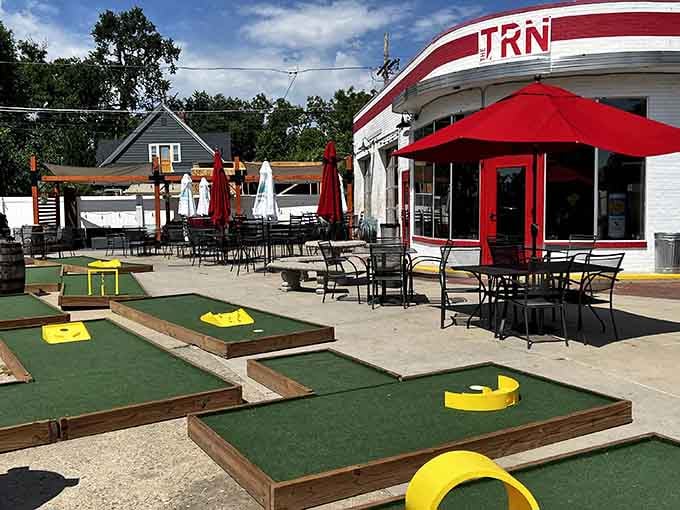 That vintage gas station architecture hits different when it's been transformed into Colorado's coolest entertainment destination.