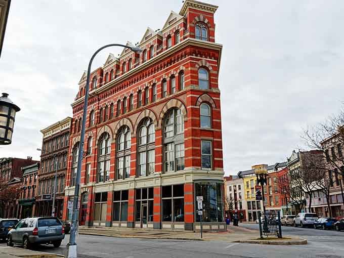 Victorian architecture meets modern life on streets that look like a movie set but actually function.