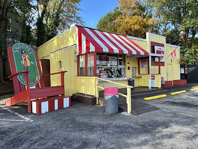That cheerful yellow building with the striped awning isn't a mirage, it's your new favorite lunch spot.