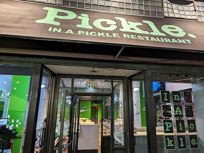 The green awning beckons like a beacon of breakfast hope on Waltham's historic Moody Street.