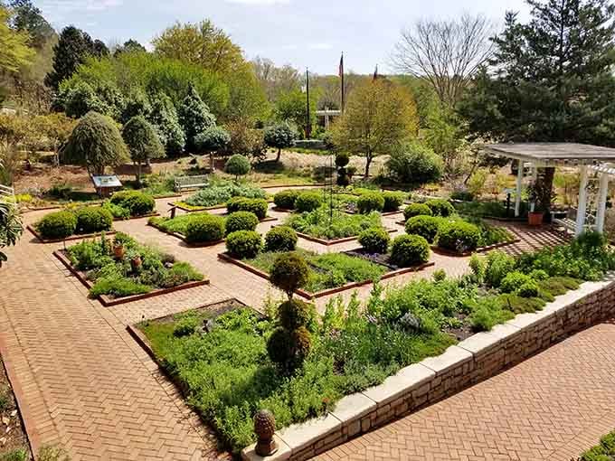Those brick pathways and manicured beds prove that some gardens are just showing off, and we're here for it.