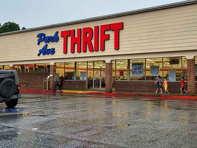 That bold red and blue signage isn't just for show; it's a beacon calling bargain hunters to their happy place.