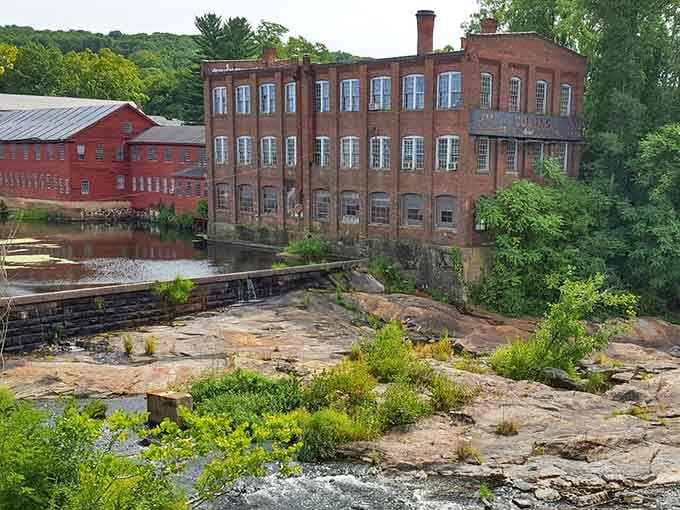 Those massive brick beauties rising from the Farmington River aren't just pretty, they're Connecticut's industrial soul made visible.