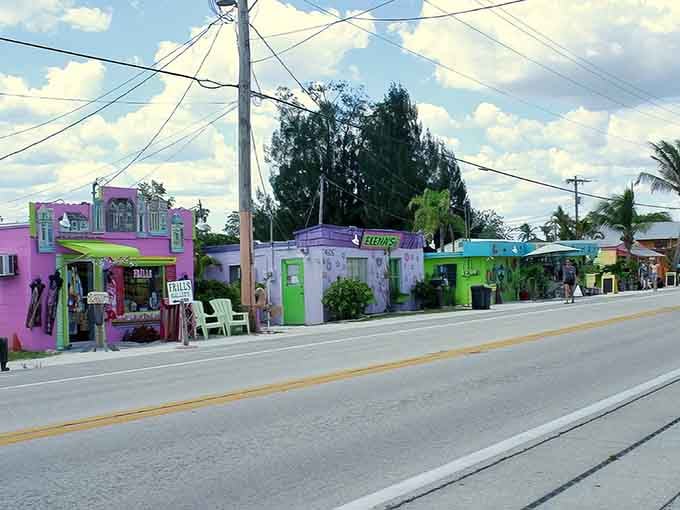 When a town decides that beige is boring and commits fully to the rainbow lifestyle.