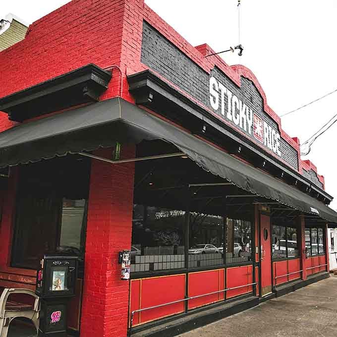 That bold red exterior isn't just eye-catching &ndash; it's a beacon calling you to tater tot paradise.