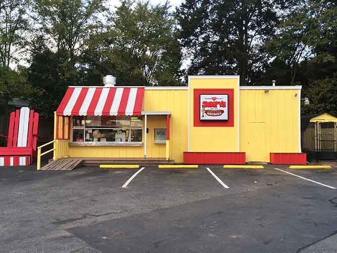 That cheerful yellow building with the striped awning isn't a mirage, it's your new favorite lunch spot.