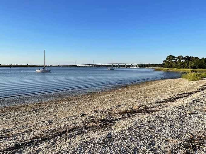 This shell-covered shoreline stretches peacefully along Jekyll Island's northern tip, waiting to reveal its ancient secrets.