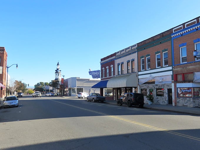 Main Street architecture that reminds you when towns had character instead of just another Starbucks on every corner.