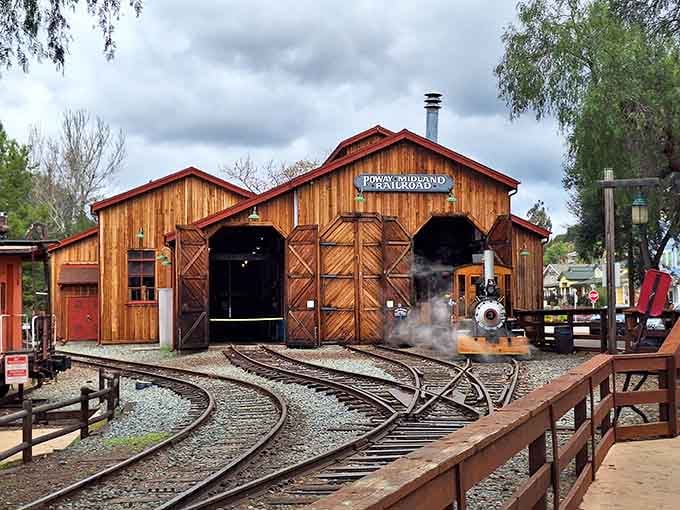 That gleaming Southern Pacific caboose paired with a vintage steam locomotive is pure California railroad history in motion.