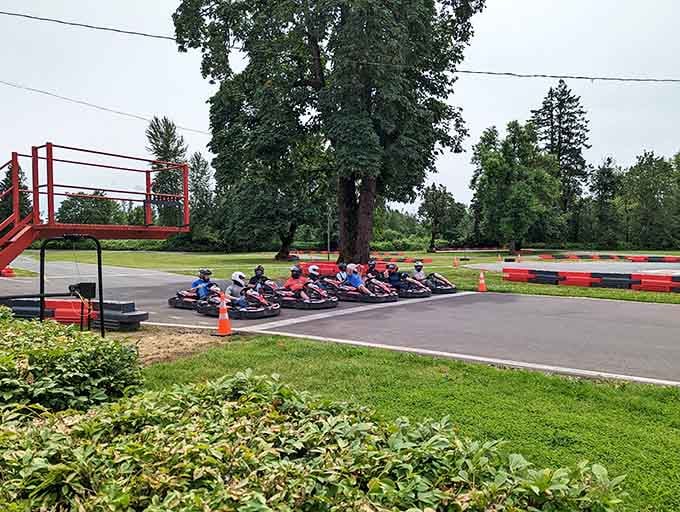 There's something magical about watching a pack of go-karts navigate those curves in perfect Oregon harmony.