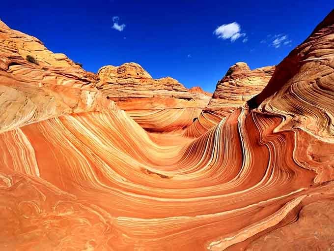 When sandstone decides to show off, it creates waves that would make any ocean jealous of its style.