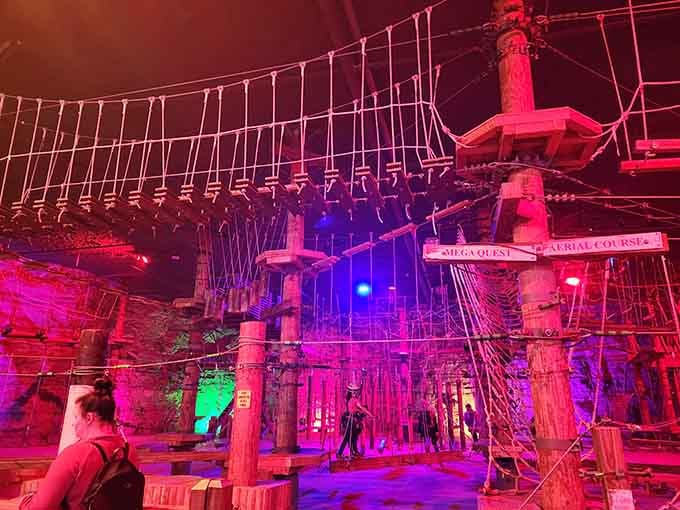 Adventure courses that look like they belong in a sci-fi movie, except this is gloriously real and waiting underground.