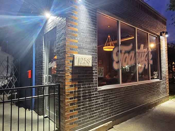 When the sun sets, Toasty's lights up the neighborhood, promising smashed patties and good times to all who enter.