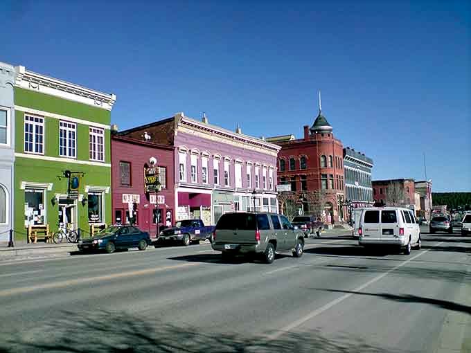 Harrison Avenue's Victorian buildings stand proud in their candy-colored glory, refusing to apologize for their fabulousness.