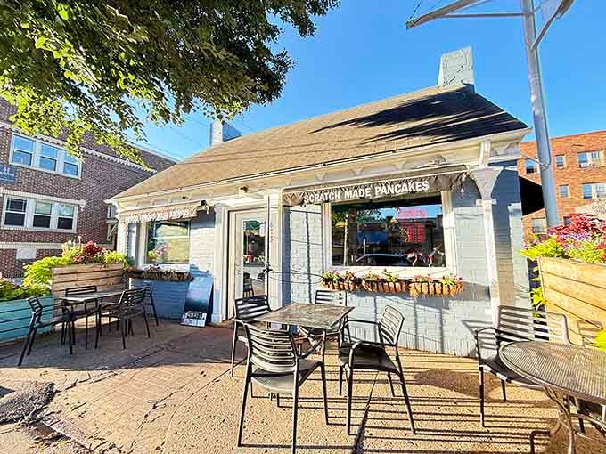 That charming blue cottage isn't a dollhouse&mdash;it's where breakfast dreams come true in Minneapolis every single day.