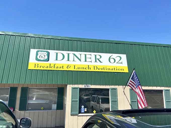 That green metal exterior might be humble, but inside awaits breakfast glory beyond your wildest diner dreams.
