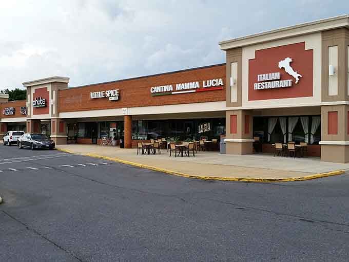 The welcoming facade promises Italian comfort food without pretension, just honest cooking and generous portions inside.