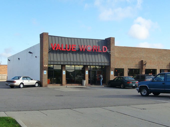 That bold red signage isn't just announcing a store, it's declaring war on overpriced retail everywhere.