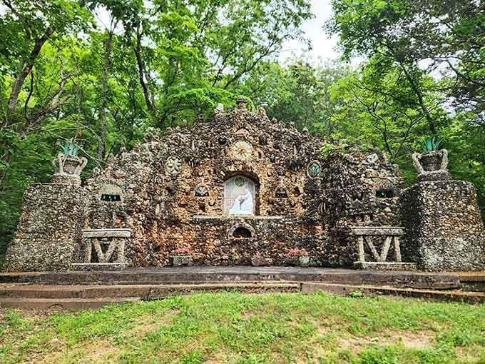 Stone by stone, prayer by prayer, this magnificent grotto rises from the Missouri hillside like a medieval masterpiece.