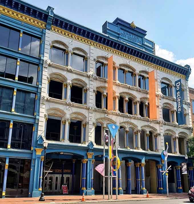 That colorful facade isn't just for show&mdash;it's basically the building's way of saying "boring science museums are so last century."