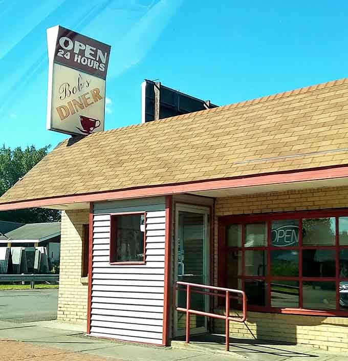 That "OPEN 24 HOURS" sign isn't just decoration&mdash;it's a promise that someone actually keeps in this world.