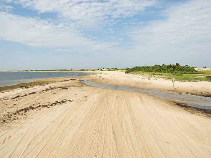 Where the road literally becomes the beach, and your GPS gives up trying to help you navigate.
