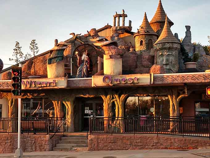 That castle exterior isn't just for show, it's your portal to four floors of pure fantasy madness.