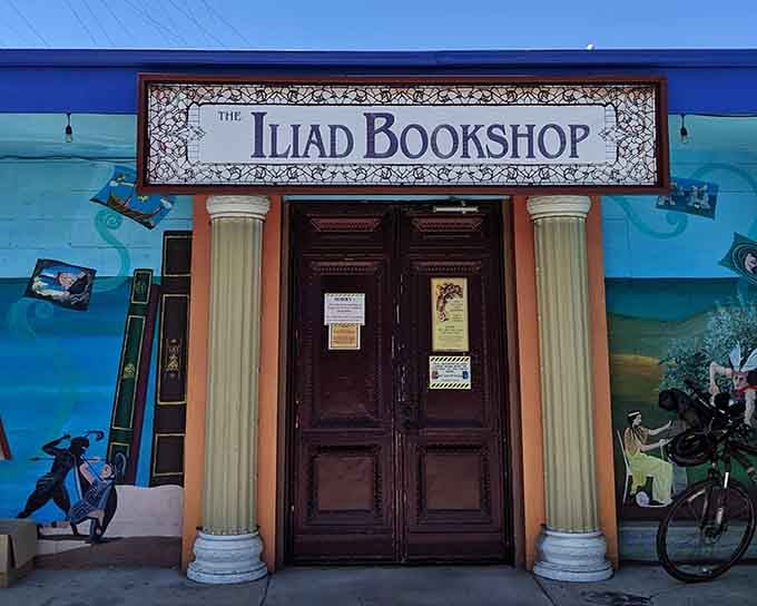 Classical columns frame the entrance like a temple to the written word, which is exactly what awaits inside.