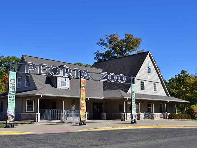 The welcoming entrance promises adventures that'll make you forget you're still in Illinois, not the Serengeti.
