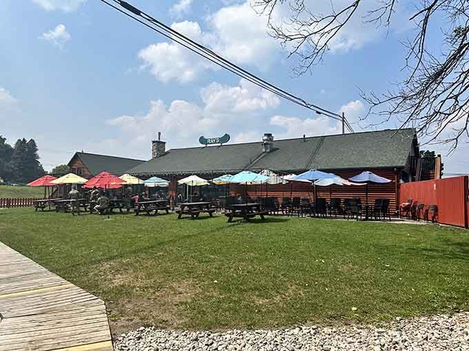 Those colorful umbrellas aren't just Instagram bait &ndash; they're your front-row seats to barbecue paradise in northern Michigan.