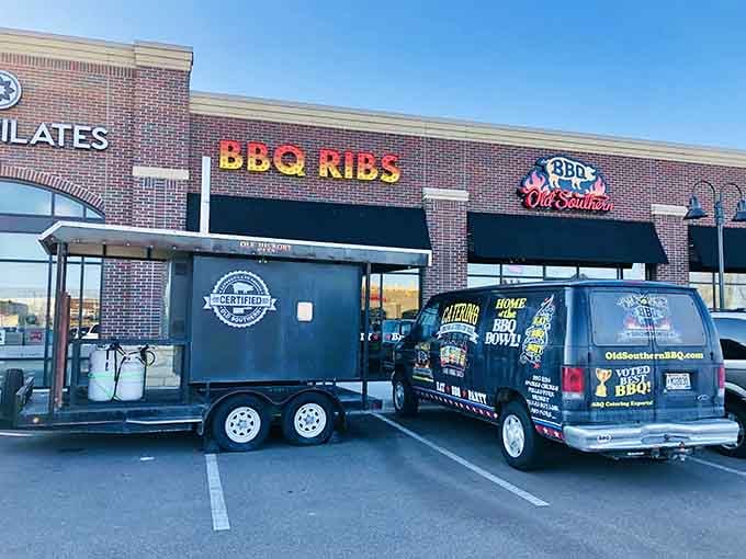That glowing "BBQ RIBS" sign isn't just advertising, it's a legally binding promise of deliciousness ahead.