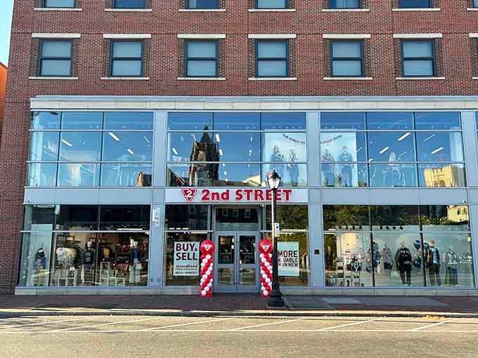 That storefront isn't hiding anything, those windows are basically shouting "come see what treasures we've got inside!"