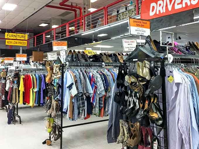 Discover incredible treasures and great deals while exploring the vast selection of unique items at this popular Texas secondhand shop.