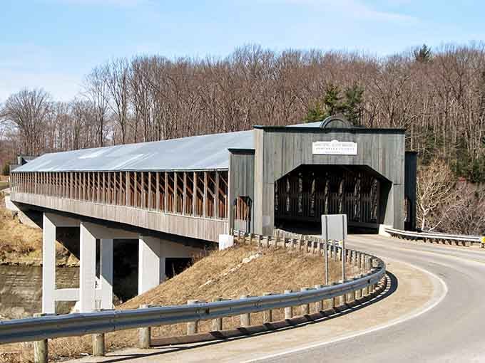 America's longest covered bridge proving that sometimes bigger really is better, especially when it's this gorgeous.