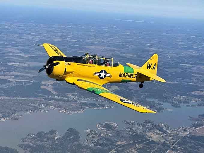 That brilliant yellow paint job isn't just for show&mdash;it's your ticket to living history above South Carolina.