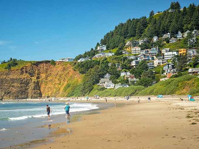 Houses climb the hillside like they're racing to get the best ocean view, and honestly, they all won.