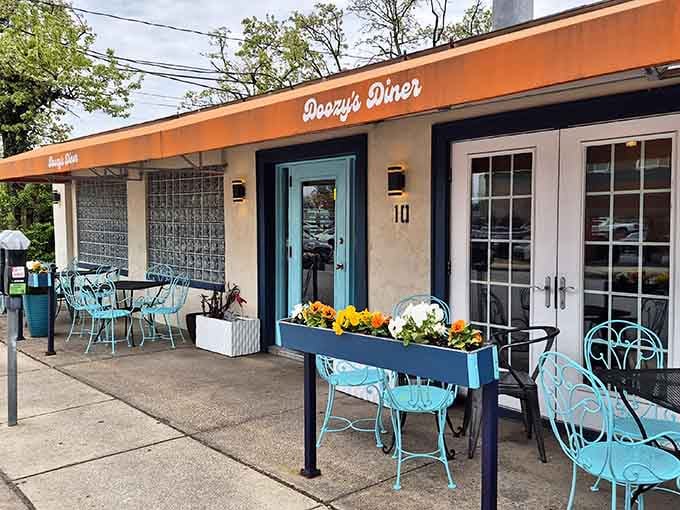 That orange awning isn't just cheerful, it's a beacon calling you to breakfast glory in Catonsville.